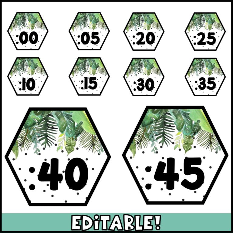 Tropical Clock Labels | Confetti & Creativity