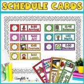 Watercolor Primary Schedule Cards | Confetti & Creativity