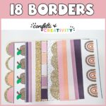 Boho Neutral Bulletin Board Borders | Confetti & Creativity