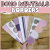 Boho Neutral Bulletin Board Borders | Confetti & Creativity
