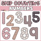 Boho Neutral Skip Counting Numbers | Confetti & Creativity
