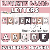 Boho Neutral Bulletin Board Letters | Editable Headers | Confetti ...