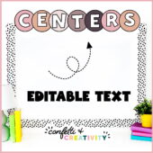 Boho Neutral Bulletin Board Letters | Editable Headers | Confetti ...