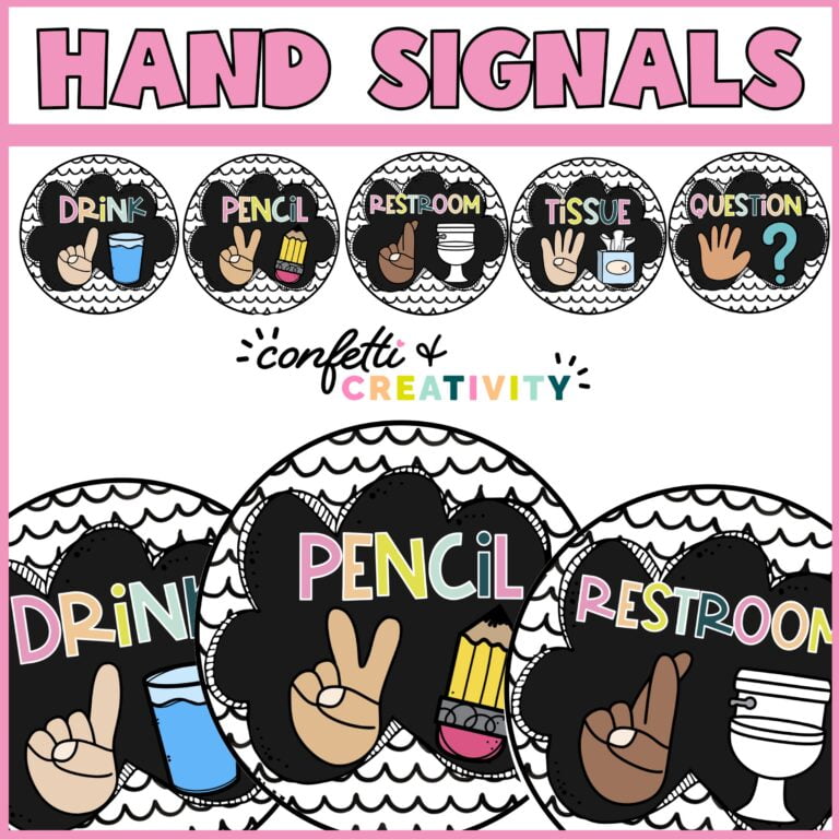 Bold Brights Hand Signals | Confetti & Creativity