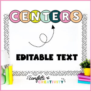 Bold Brights Bulletin Board Letters | Editable Headers | Confetti ...