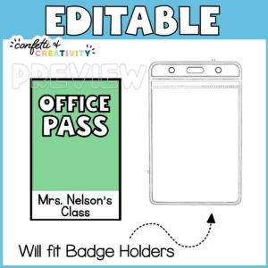 Bright and Simple Hall Passes | Confetti & Creativity
