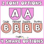 Bright and Simple Bulletin Board Letters | Editable Headers | Confetti ...