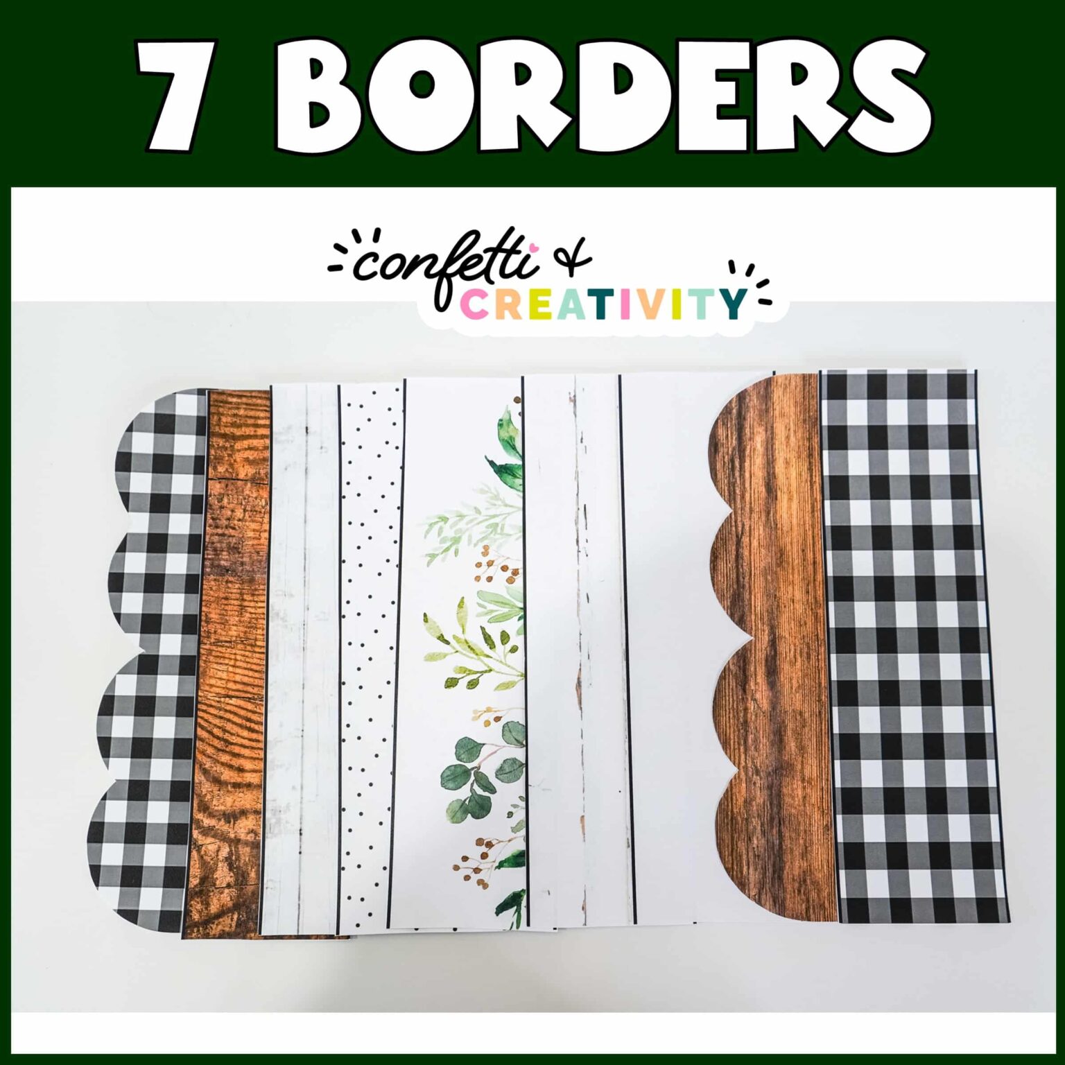 Farmhouse Bulletin Board Borders | Confetti & Creativity