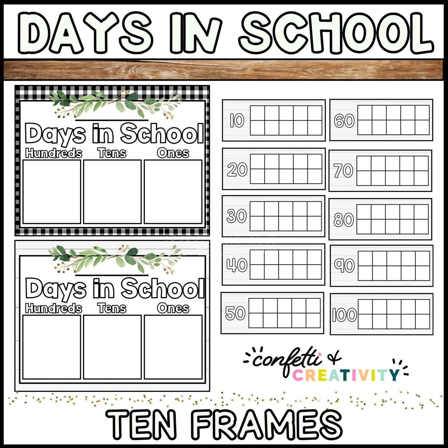 Farmhouse Days in School Poster | Confetti & Creativity
