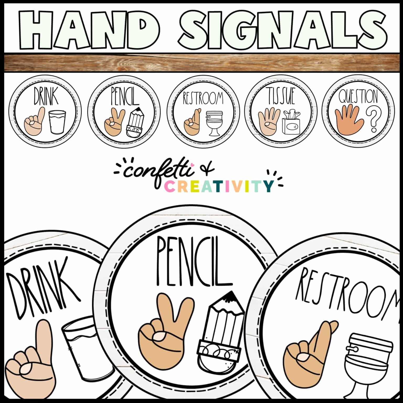 Farmhouse Hand Signals | Confetti & Creativity
