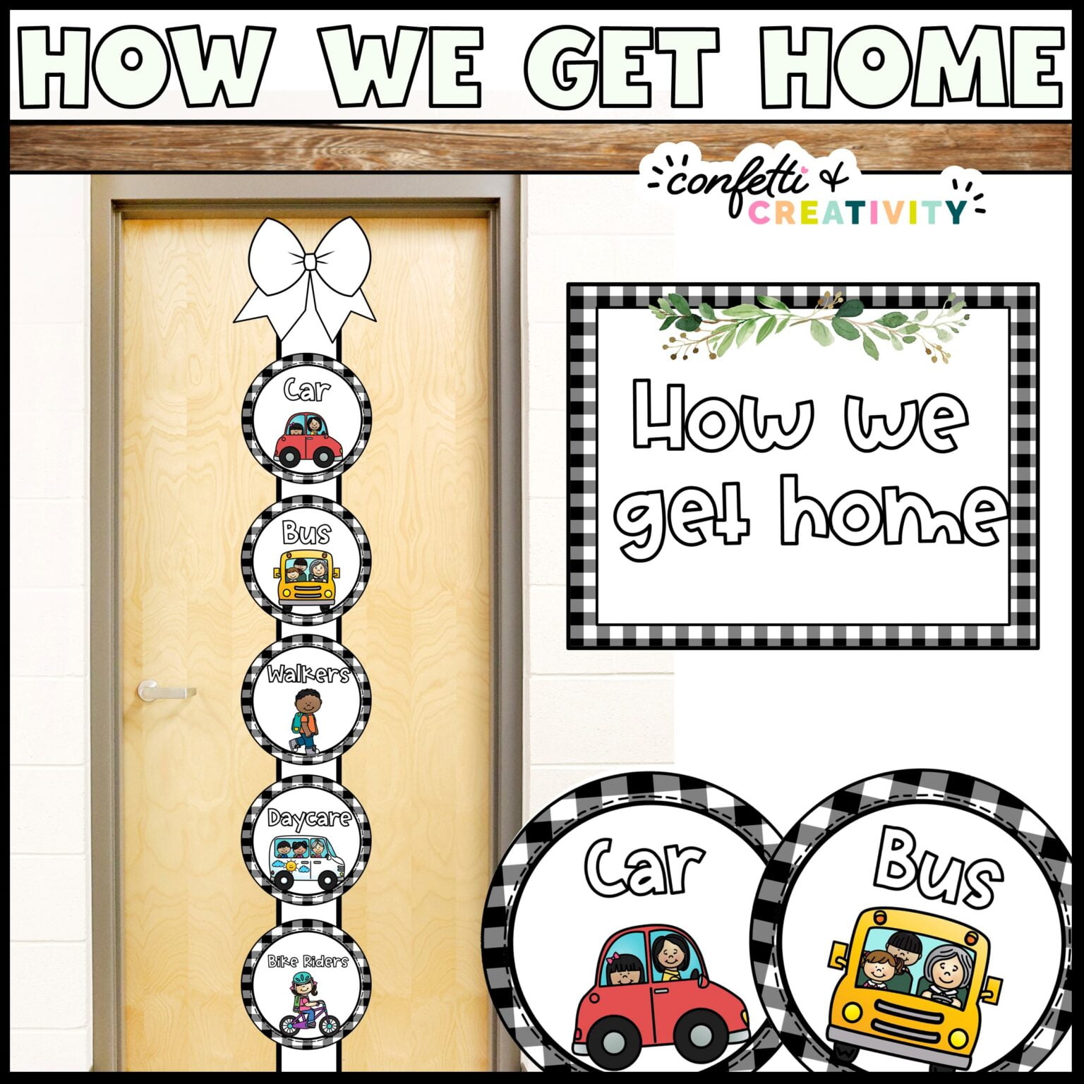 How We Get Home Chart | Confetti & Creativity