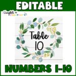 Farmhouse Table Numbers 1-10 | Confetti & Creativity