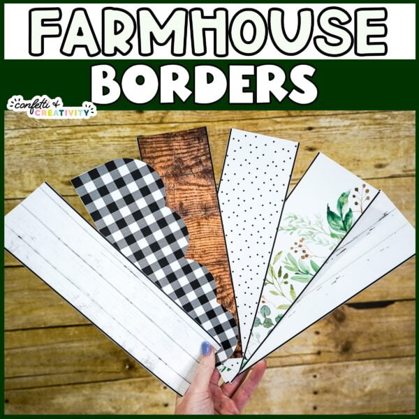 Farmhouse Bulletin Board Borders | Confetti & Creativity