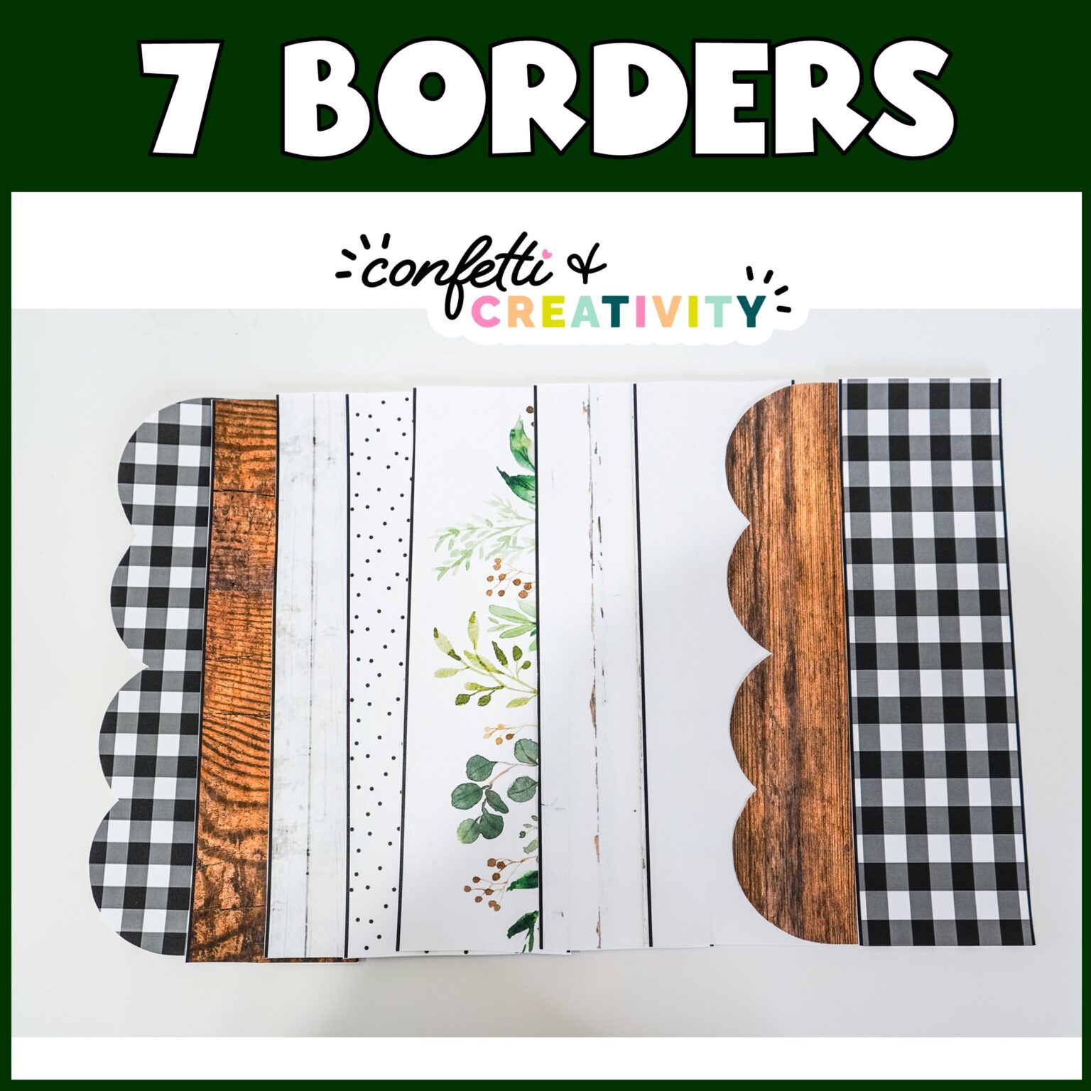 Farmhouse Bulletin Board Borders | Confetti & Creativity