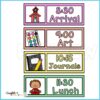 Bright and Simple Primary Schedule Cards | Confetti & Creativity
