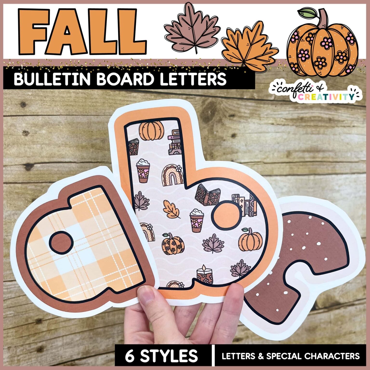 Fall Bulletin Board Letters | Confetti & Creativity