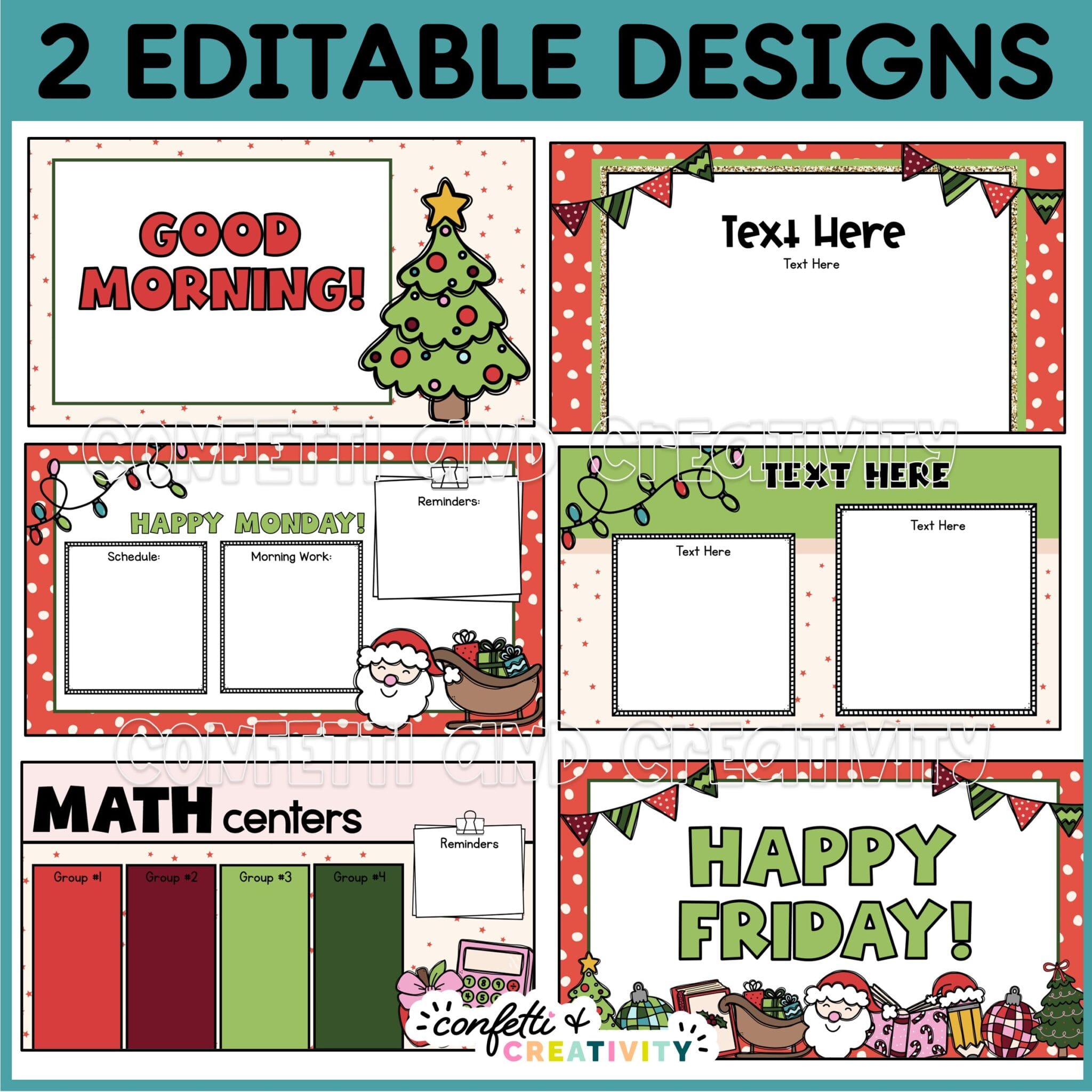 Christmas Powerpoint and Google Slides Template | Morning Messages ...