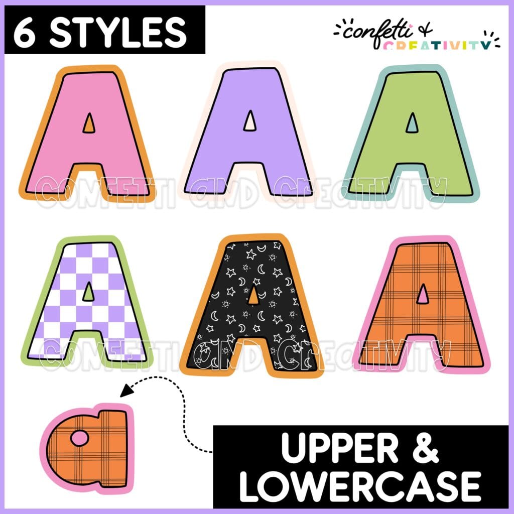 Halloween Bulletin Board Letters | Confetti & Creativity