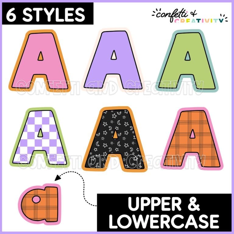 Halloween Bulletin Board Letters | Confetti & Creativity