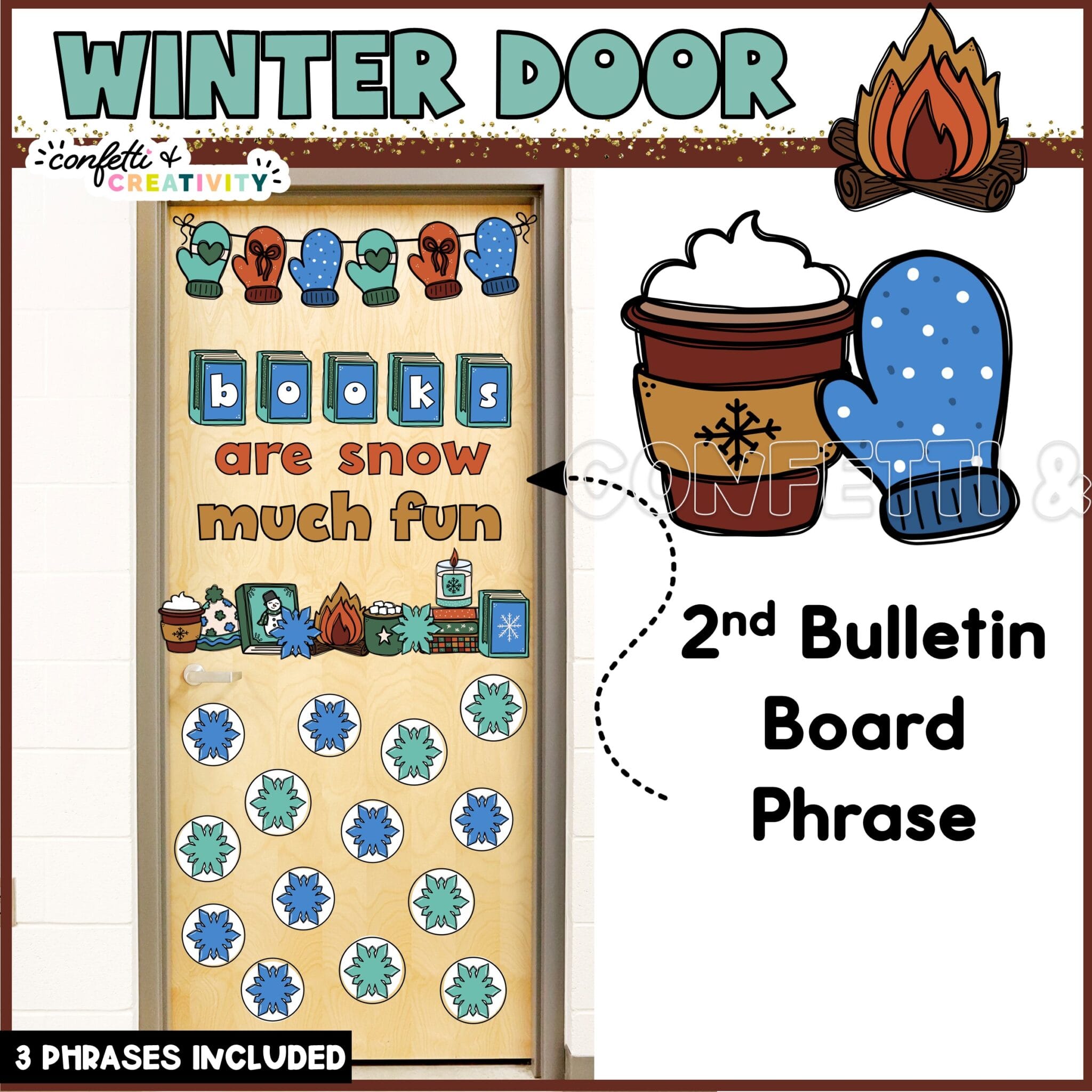 Winter Door Decor | Reading Door Decor | Confetti & Creativity