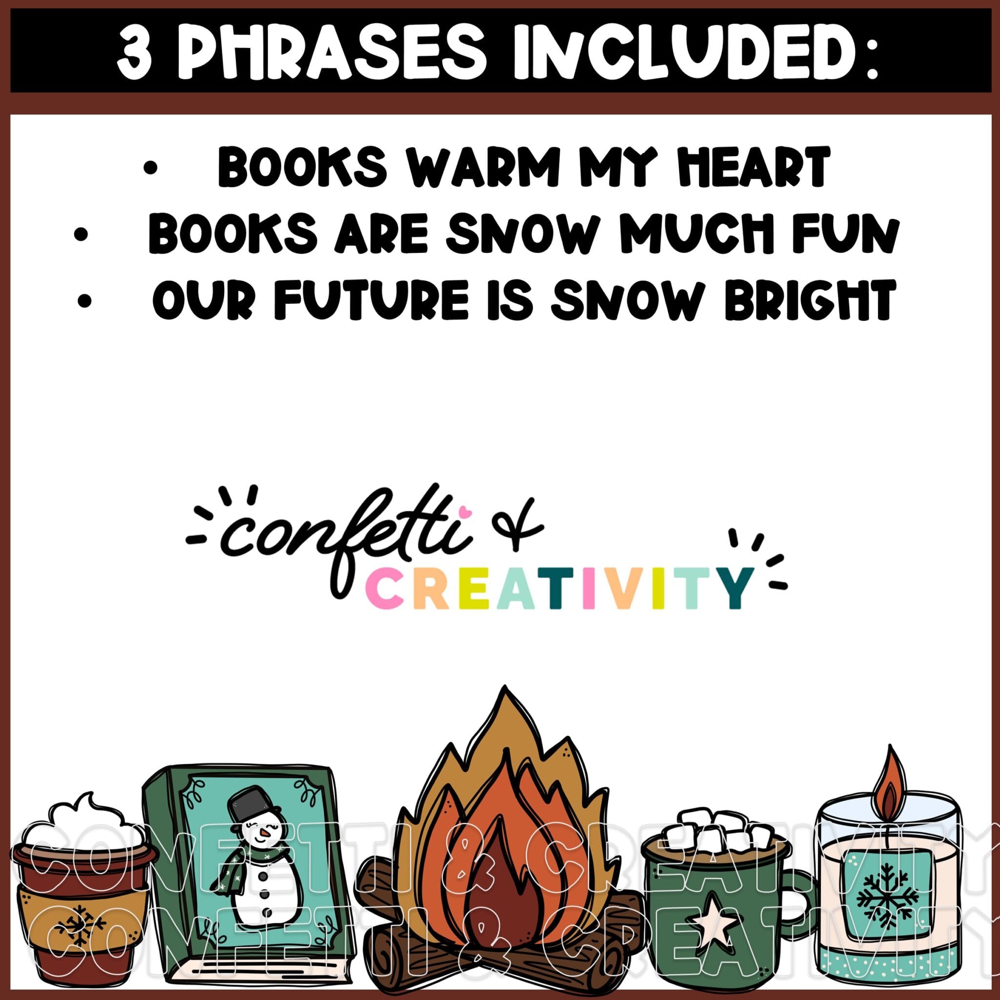 Winter Door Decor | Reading Door Decor | Confetti & Creativity