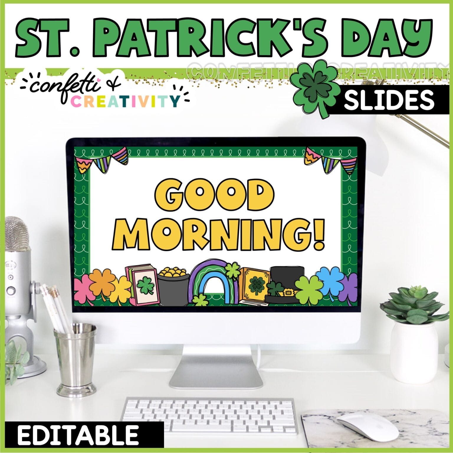 St. Patrick's Day Powerpoint and Google Slides Template | Morning ...