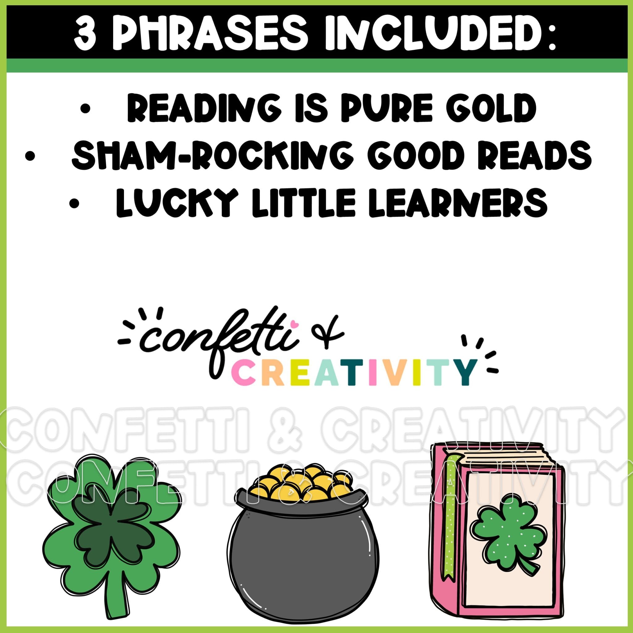 St. Patrick's Day Door Decor | Reading Door Decor | Confetti & Creativity
