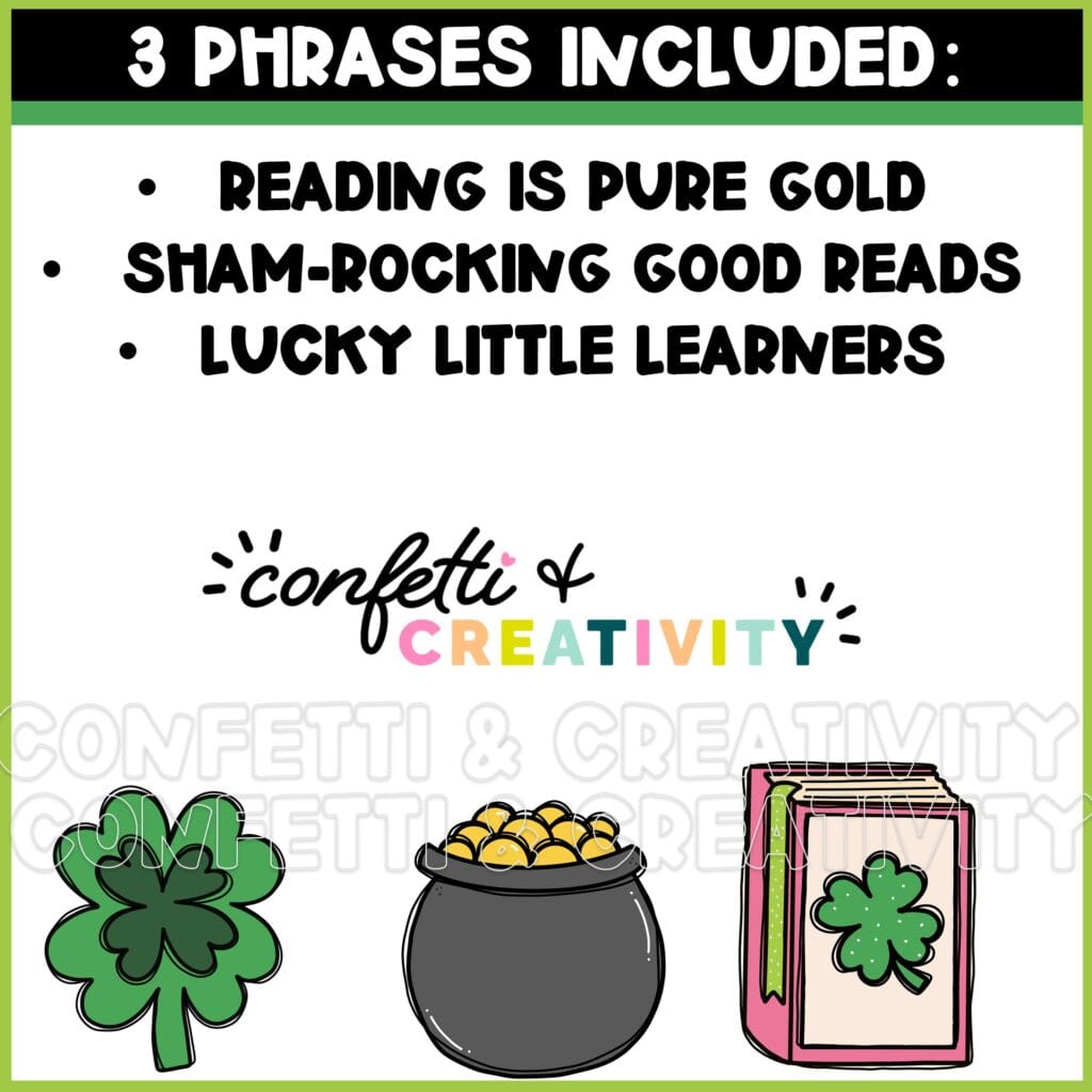 St Patrick S Day Bulletin Board Reading Bulletin Board Confetti