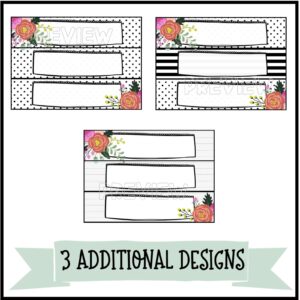 Farmhouse Floral Editable 10 Drawer Cart Labels | Confetti & Creativity