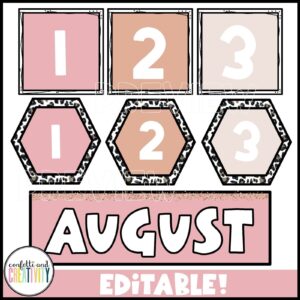 Boho Neutral Calendar Pack | Confetti & Creativity
