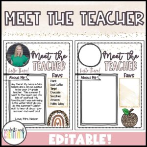 Boho Neutral Meet the Teacher | Confetti & Creativity