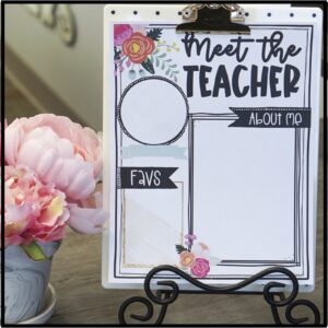 Farmhouse Floral Meet the Teacher | Confetti & Creativity