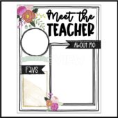Farmhouse Floral Meet the Teacher | Confetti & Creativity