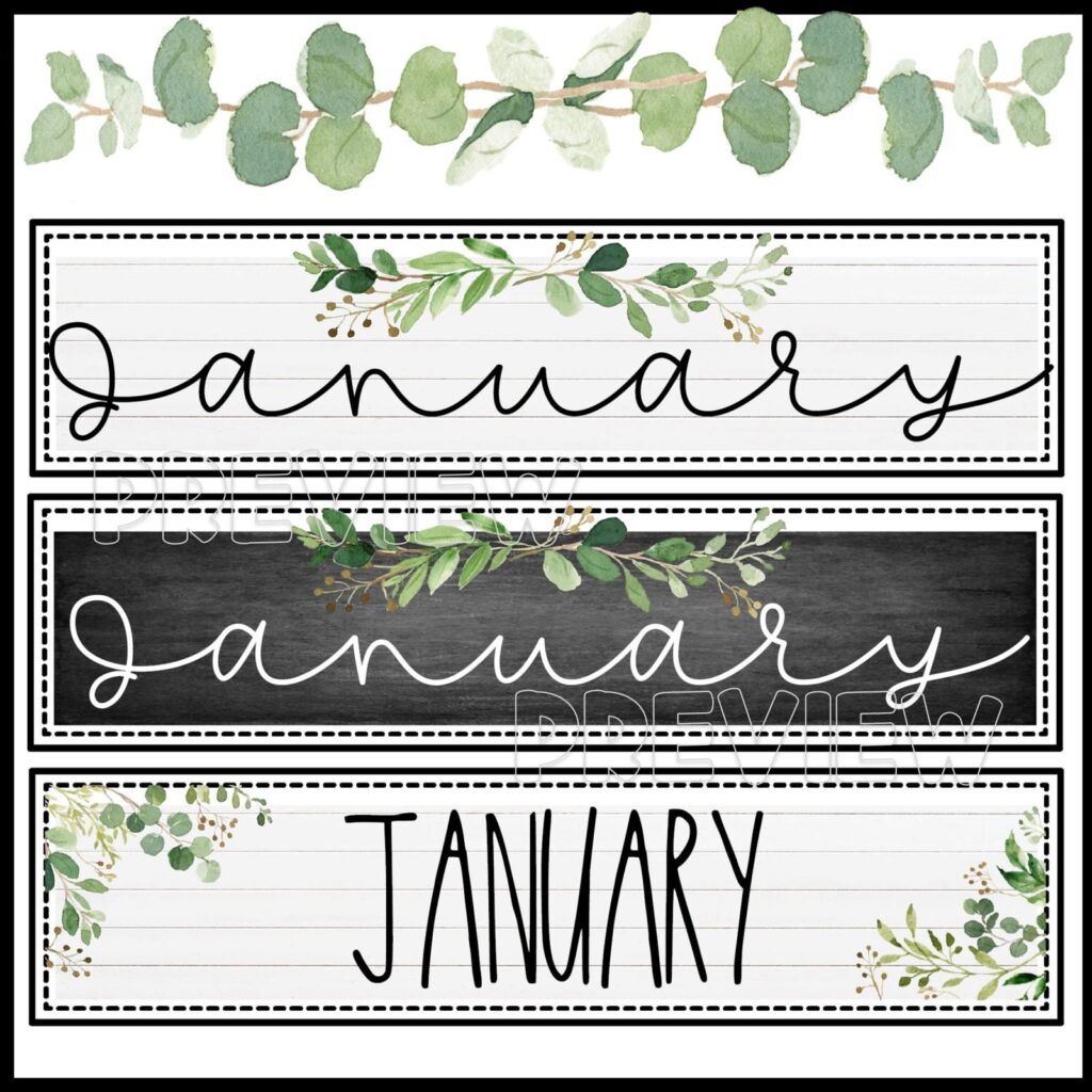 Modern Farmhouse Calendar Pack | Confetti & Creativity