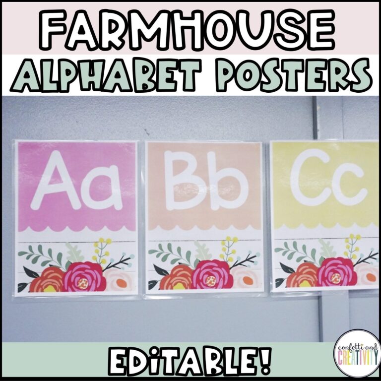 Farmhouse Floral Alphabet Posters | Confetti & Creativity