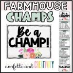 Farmhouse Floral Champs Posters | Confetti & Creativity