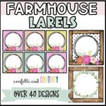 Farmhouse Floral Editable Labels | Confetti & Creativity