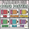 Farmhouse Floral Primary Color Posters | Confetti & Creativity