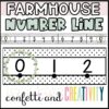 Farmhouse Floral Number Line 0-200 | Negative Number Line | Confetti ...