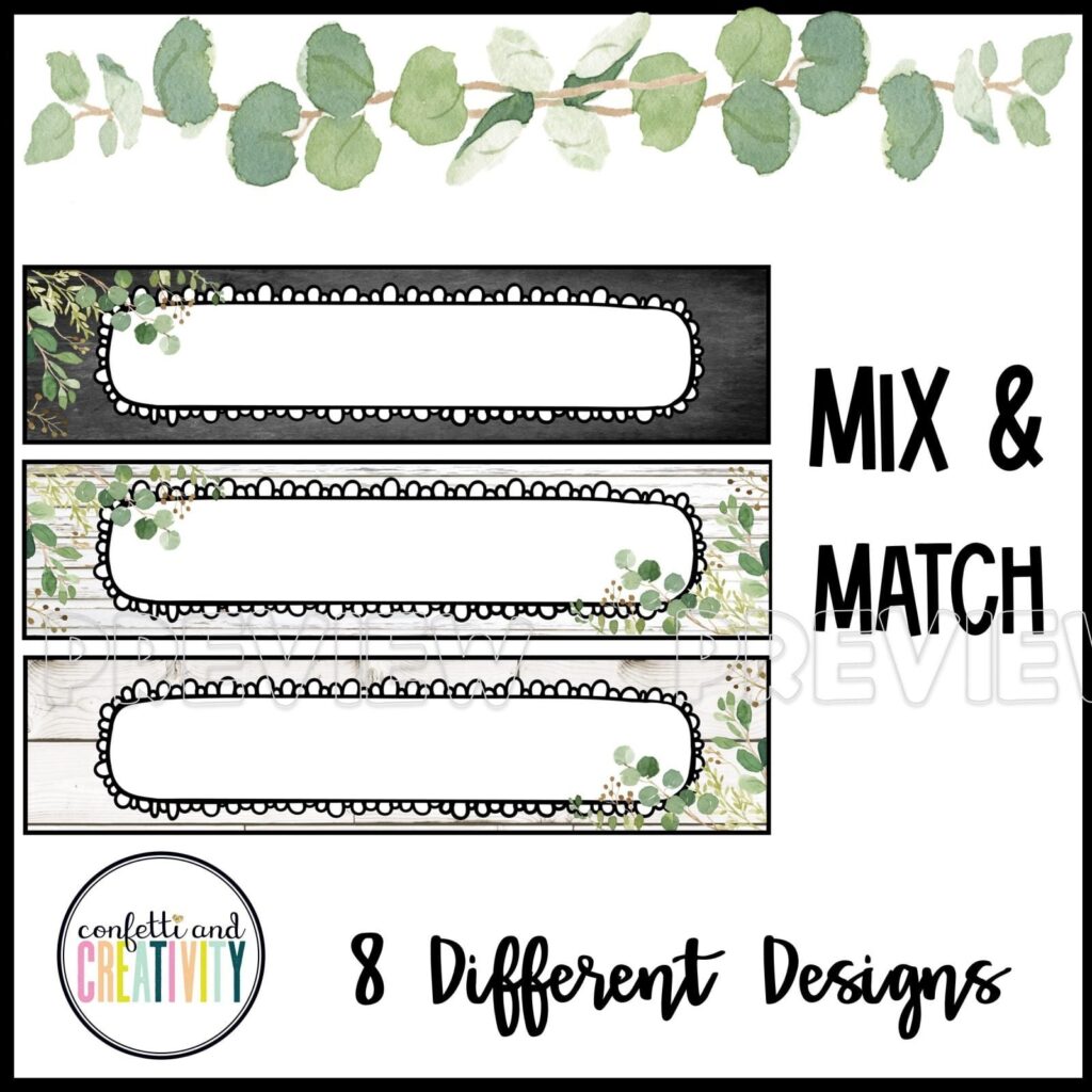 Modern Farmhouse 10 Drawer Cart Labels | Confetti & Creativity